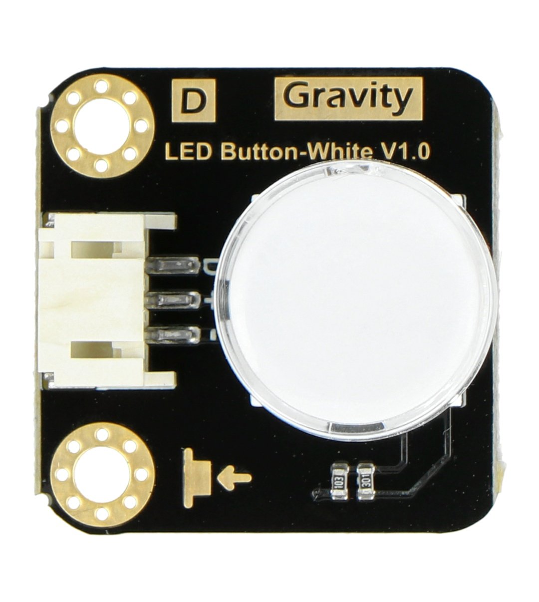 Gravity - LED Button - White - DFRobot DFR0785-W Botland - Robotic Shop