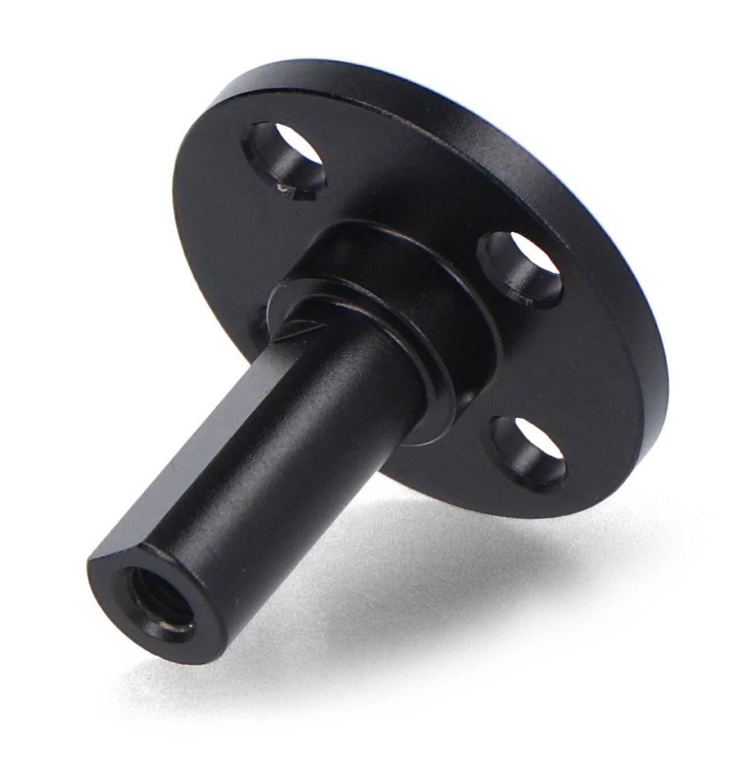 Metal Flat Key Shaft Flange Plate-A wheel adapter for servos - black ...