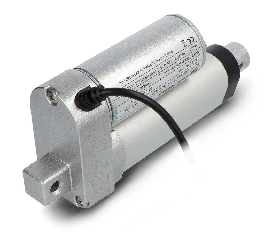 Electric actuator LAD 500N 15mm/s 12V - extension 5cm Botland - Robotic ...