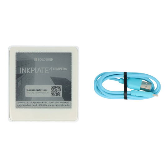 Inkplate 4 TEMPERA - e-paper display 3,8'' 600x600px - ESP32 - with ...