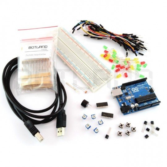 Basic StarterKit with Arduino Uno module + Box Botland - Robotic Shop
