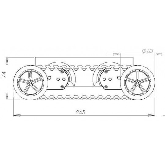 Buy Rover ROV5-1 - Track Chassis with DC Motor Botland - Robotic Shop