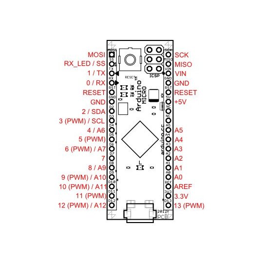 Buy Arduino Micro - module A000053 Botland - Robotic Shop