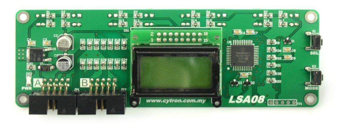 Cytron LSA08 - strip with reflection sensors and Botland - Robotic Shop