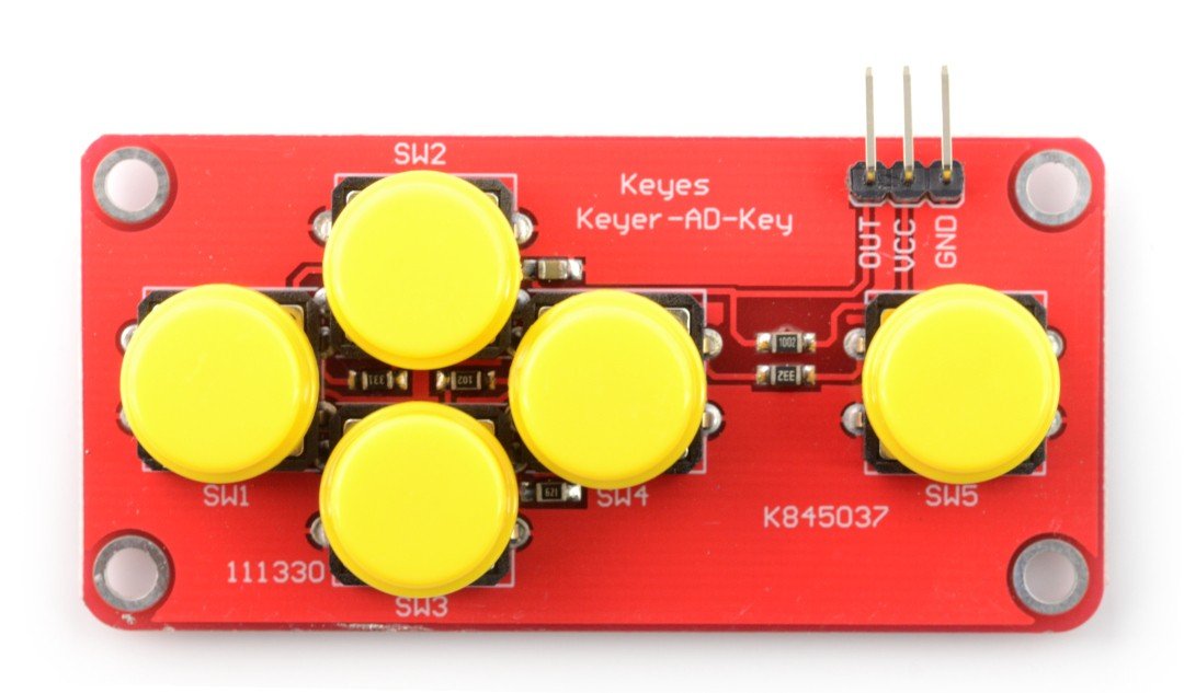 AD-Key module with 5 buttons - analog Botland - Robotic Shop