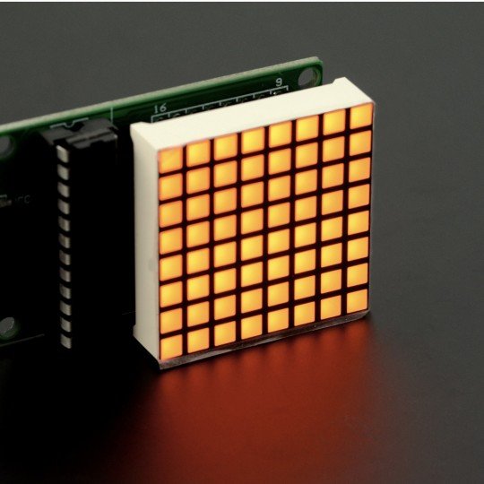 LED Matrix 8x8 1.2'' - small 32x32mm - yellow Botland - Robotic Shop