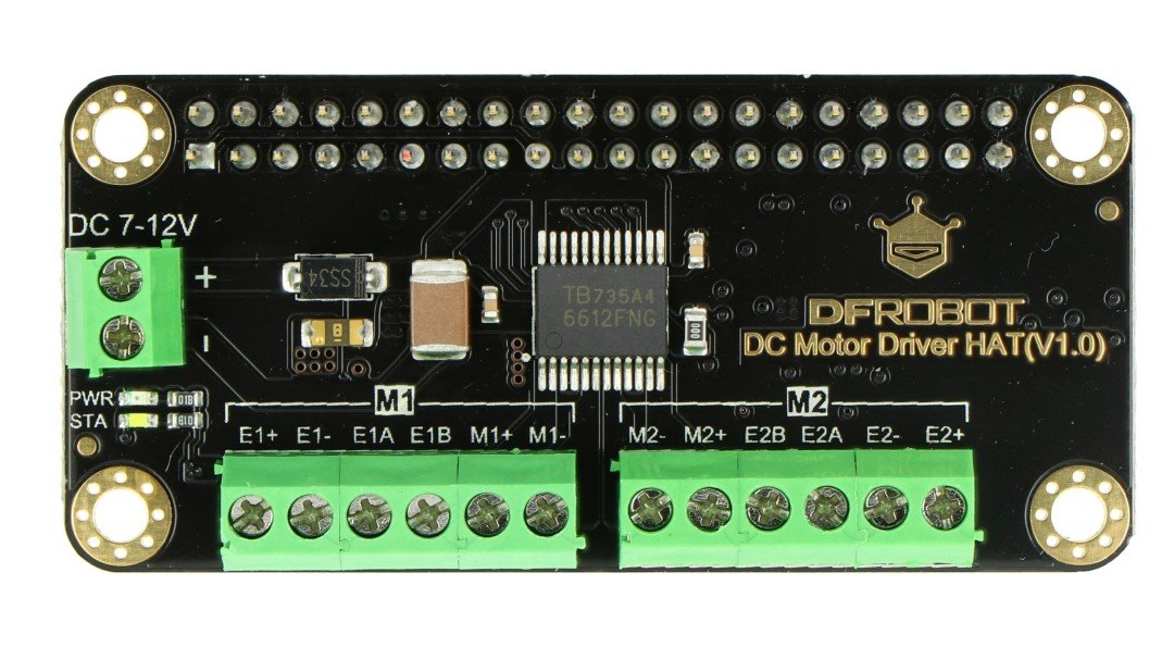 DC Motor Driver HAT V1.0 - 2-channels motor Botland - Robotic Shop