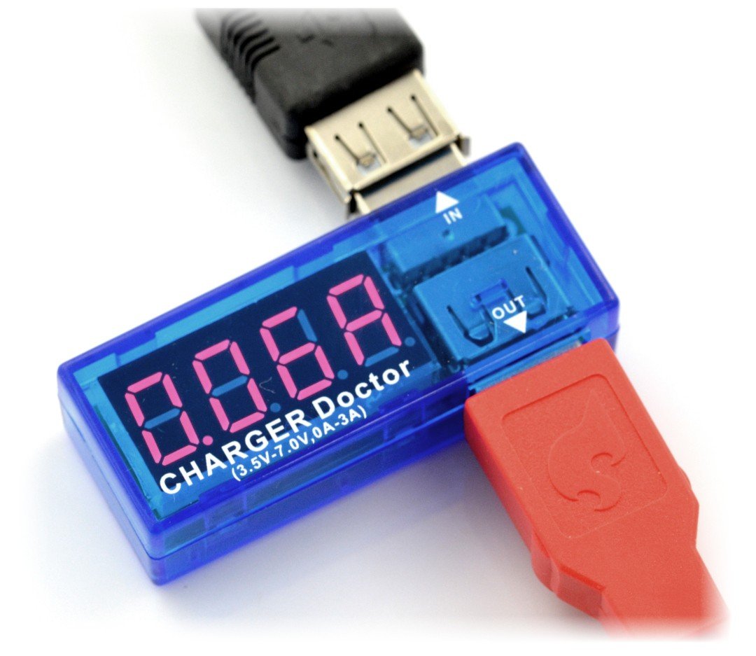Charger Doctor - current and voltage meter USB Botland - Robotic Shop