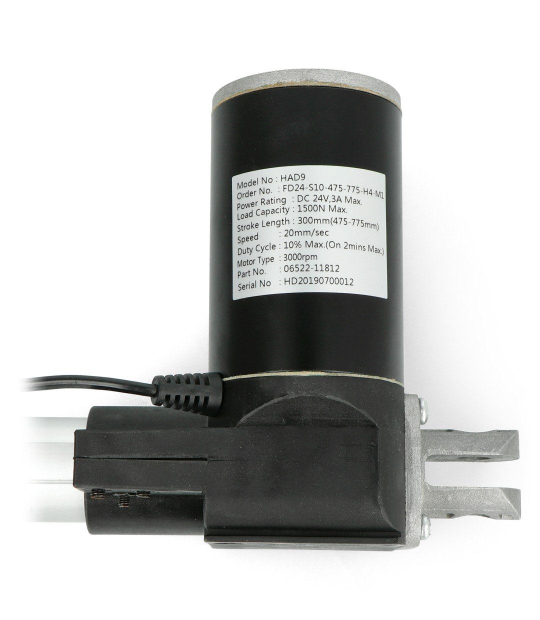 Linear Actuator Super Power Jack 1500N 20mm/s 24V Botland - Robotic Shop