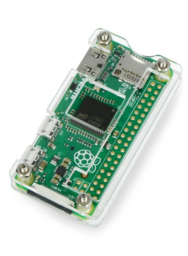 Case for Raspberry Pi Zero - open - transparent + Botland - Robotic Shop