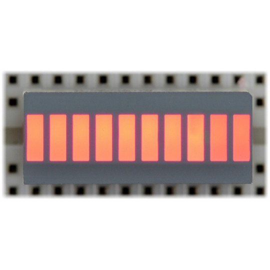 LED display line DC-10SRWA - 10-segment - red Botland - Robotic Shop