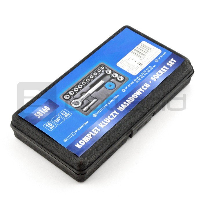 Set of socket wrench with ratchet - 16 elements Botland - Robotic Shop