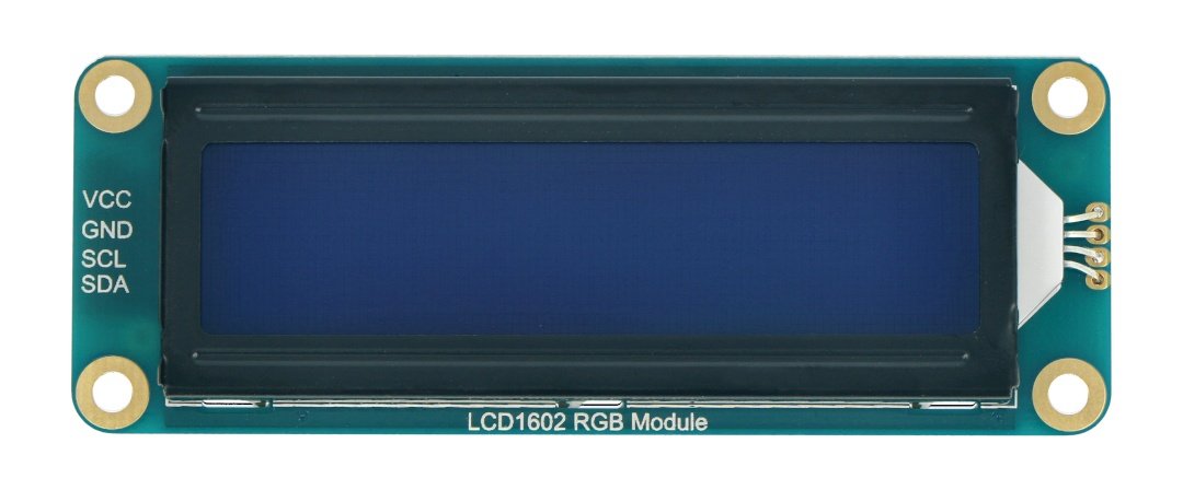 LCD1602 I2C display 2x16 characters - color - RGB Waveshare 19537 backlight Botland - Robotic Shop