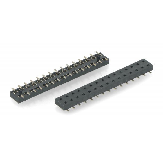 Female connector 2x15 pin - 2.54 mm pitch - 10 pcs - mounting ...